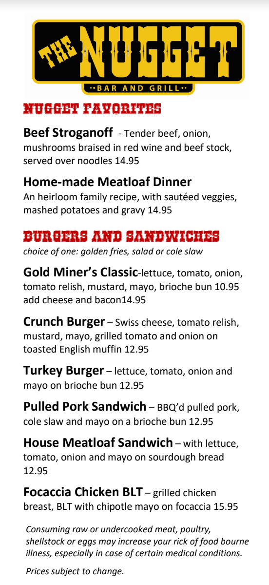 MENU | nuggetbarandgrill