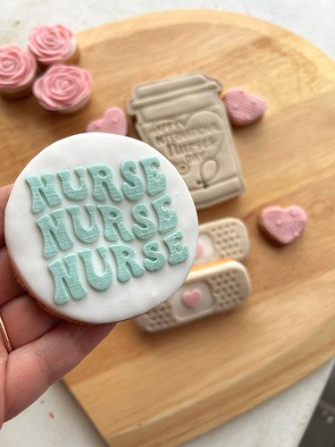 ‘Nurse Nurse Nurse’ Raised Stamp Debosser | Blue Fox Designs