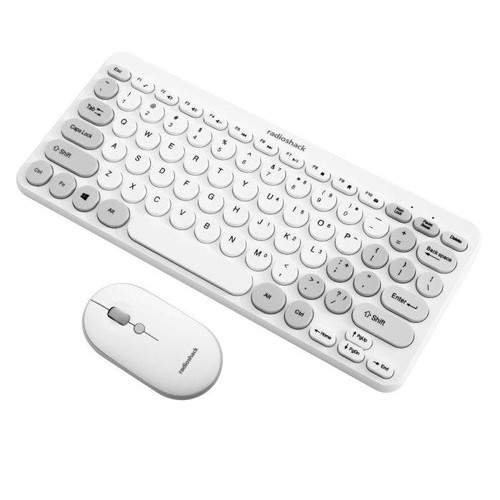 RadioShack Combo Wireless English Keyboard & Mouse White | Sequim ...