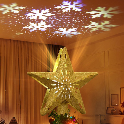 Fun Little Toys Pressence Christmas Star Tree Topper Snowflake ...