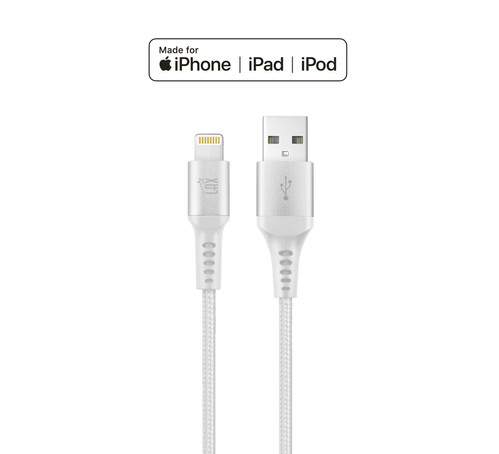 LAX 6' Silver Lightning To Usb-A Cable | Sequim Electronics