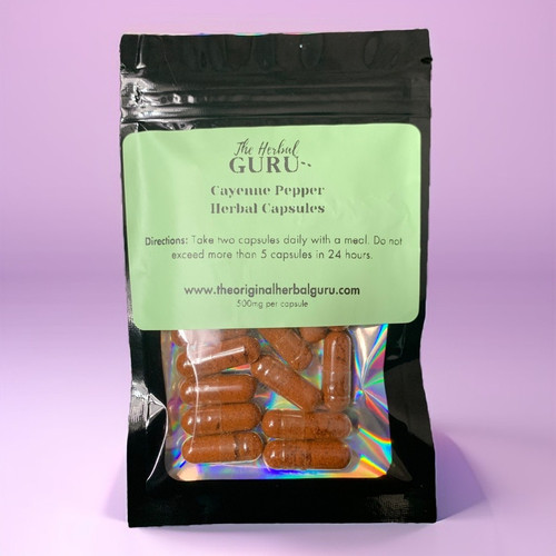 Cayenne Pepper Herbal Capsules | Relieve Cough and Colds | Organic ...