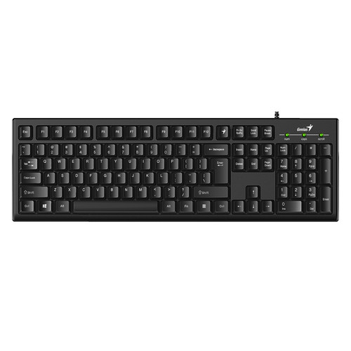 Genius KB-100 Wired Smart Keyboard, USB Plug and Play, Customizable ...
