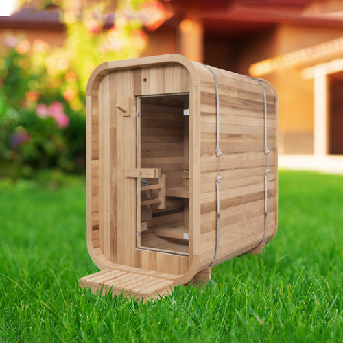 Outdoor Mini-Cube Sauna - 2 Person | Four Season Decks