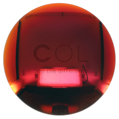 Caliente Red Mirror on Gray Base