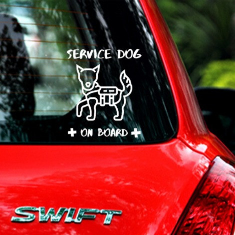 Service Dog On Board Car Decal | Bowie & Co
