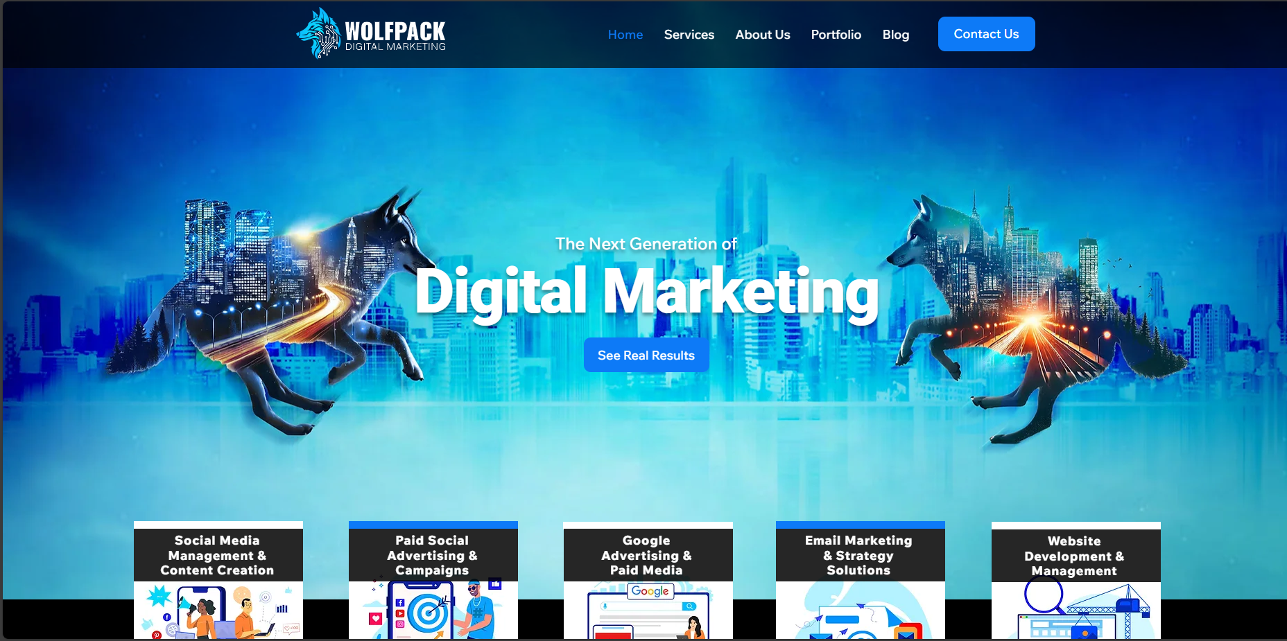 Wolfpack Digital Marketing's New Website