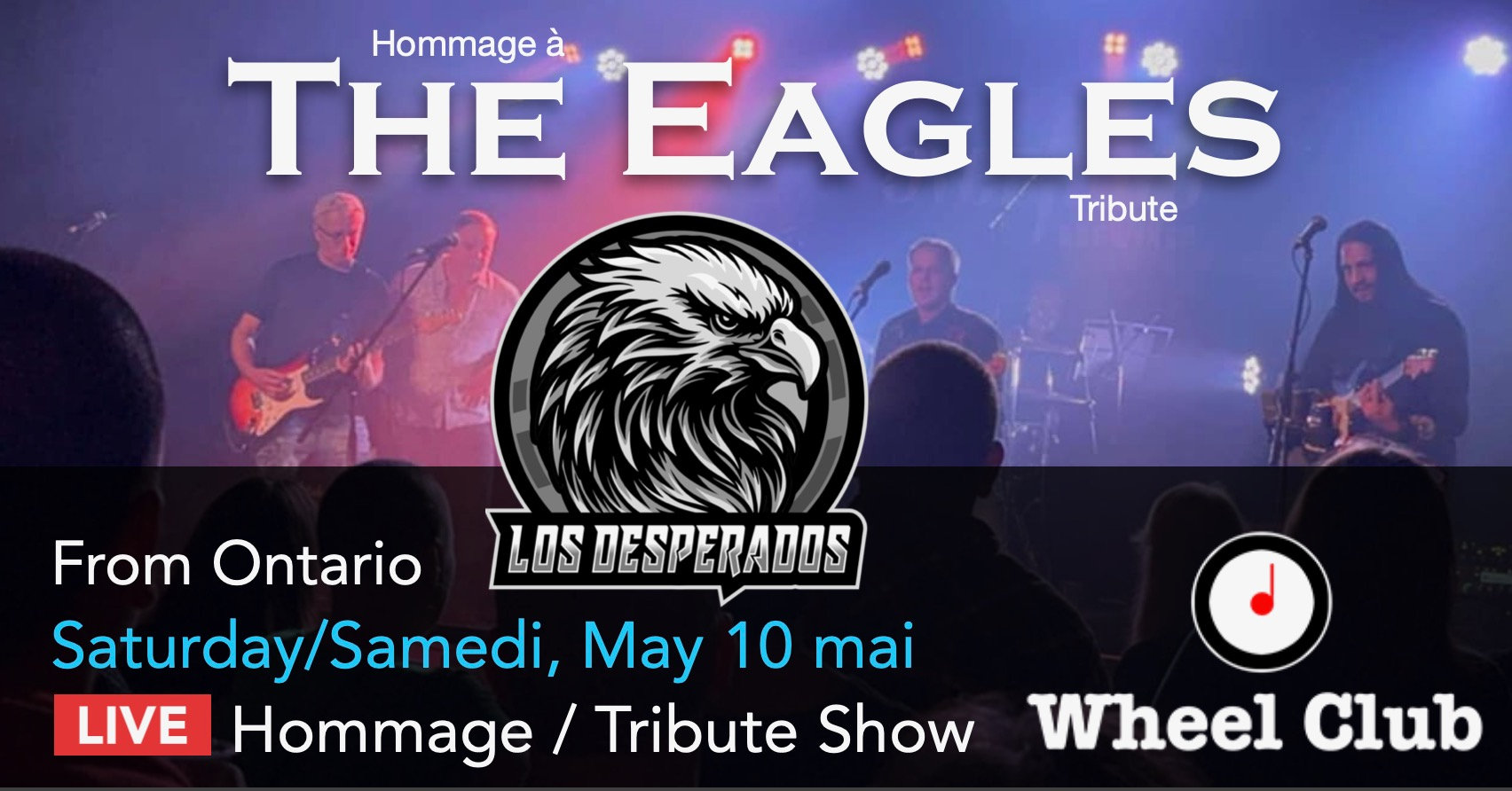 Los Desperados - Eagles Tribute Band live at The Legendary Wheel Club ...
