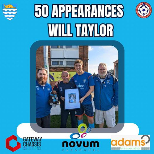 50 appearances up for Will Taylor
