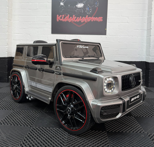 Mercedes G63 AMG 1 Seater Metallic Silver- 12V Electric Ride On ...