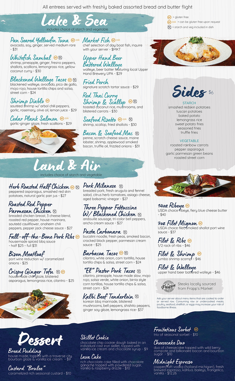 MENU | Escanaba/ Gladstone | Freshwater Tavern
