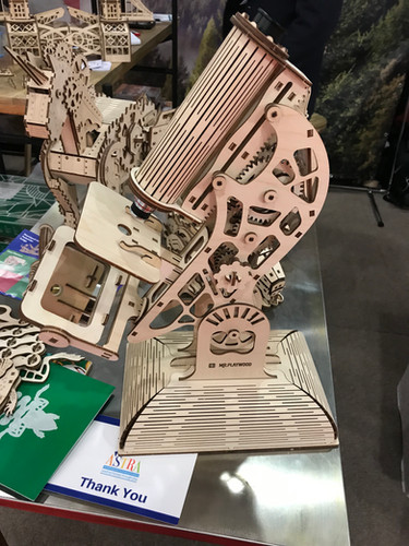 WORKING REAL WOOD 3D MICROSCOPE PUZZLE WITH OBJECTIVE | optix