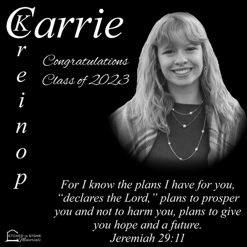 12x12 Graduation Stone | petstones