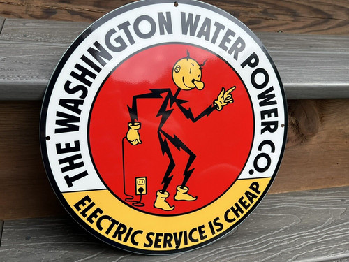 Reddy Kilowatt Washington Water Power Co. Vintage Style Sign | Press ...