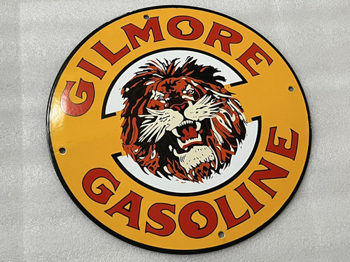 Gilmore Lion Gasoline Vintage Style Sign | Press Monster