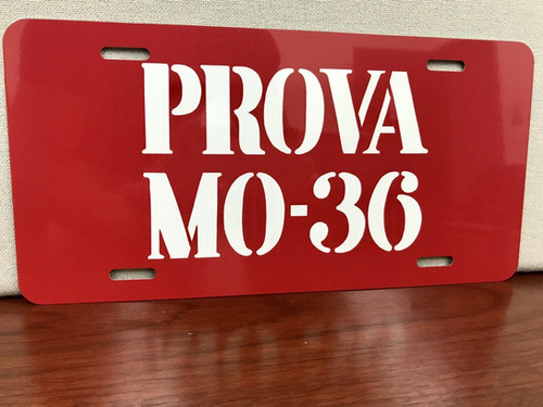 Prova MO 36 Italian License Plate | Press Monster