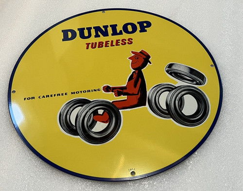 Dunlop Tubeless Vintage Style Sign | Press Monster