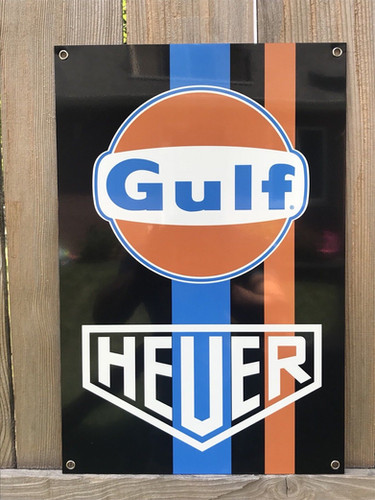 Gulf Heuer Team Racing Vintage Style Sign | Press Monster