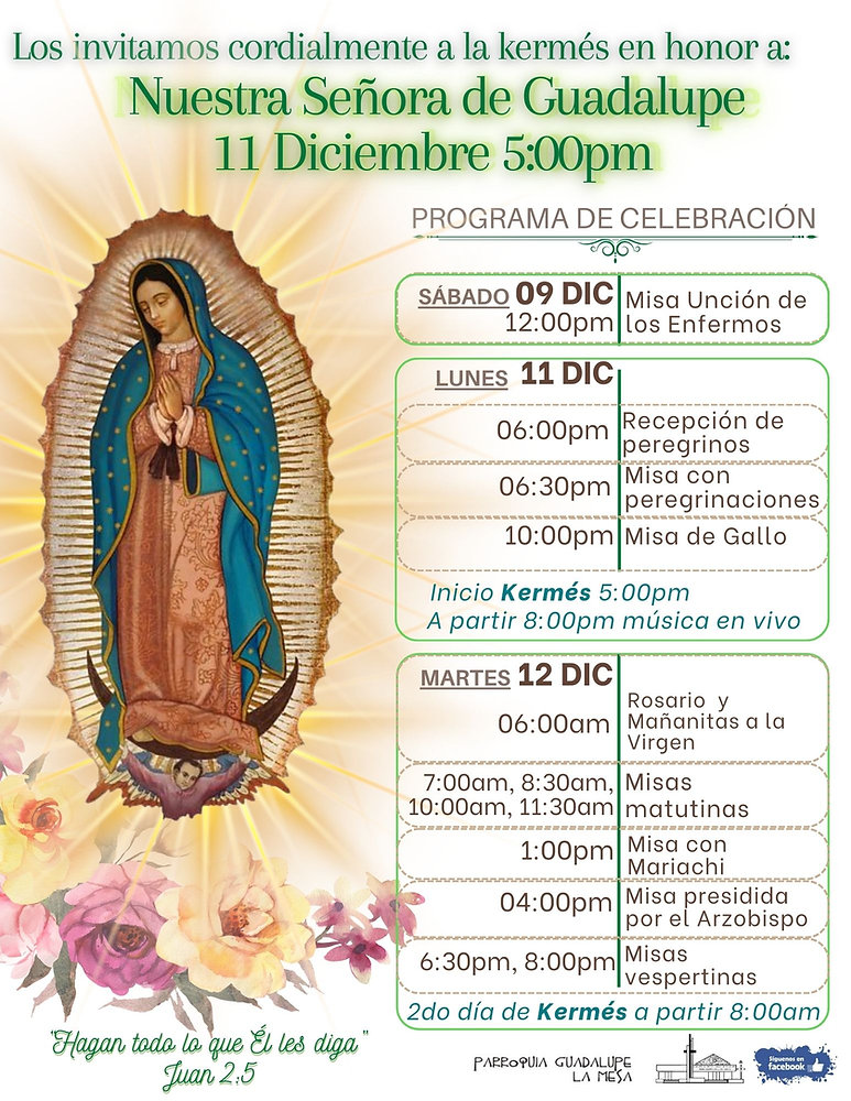 Festividades de la Virgen de Guadalupe