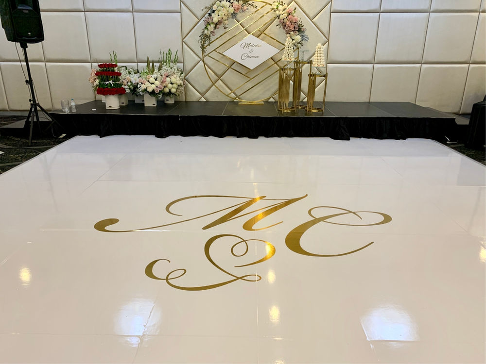 White Seamless Dance Floor Decal Wrap • Grand Royale (Granville, NSW)