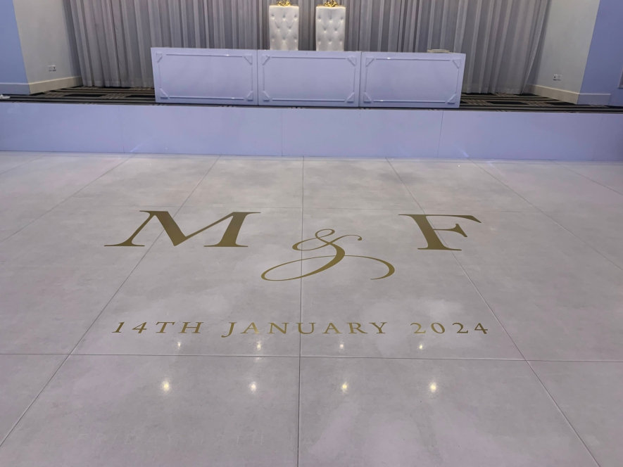 Wedding Dance Floor Decal • Eden Venues (Edensor Park, NSW)