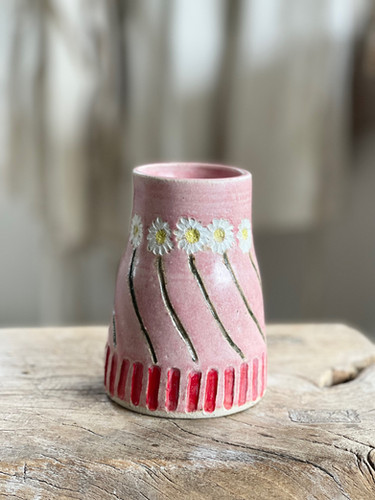 Daisy Limited Edition Pink Pottery vase | Thoughtful Potter