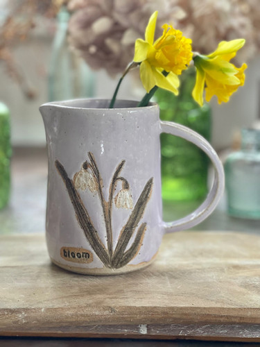 Snow drop 'Bloom' Pottery Jug | Thoughtful Potter