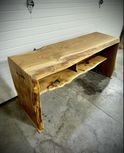 Oak Waterfall Console Table | Backwoods Timber CR