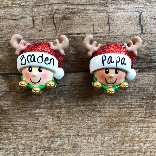 Red Glitter Reindeer Hat - (Available in 2 Complexions ...