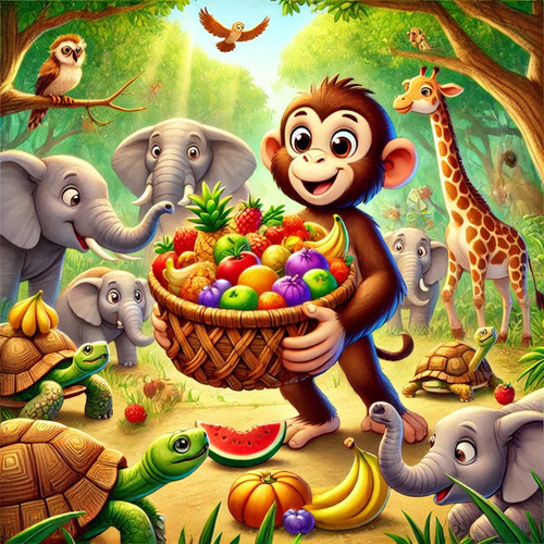 #1 The Tale of Kofi the Clever Monkey Coloring Book | Fasioli Publishing