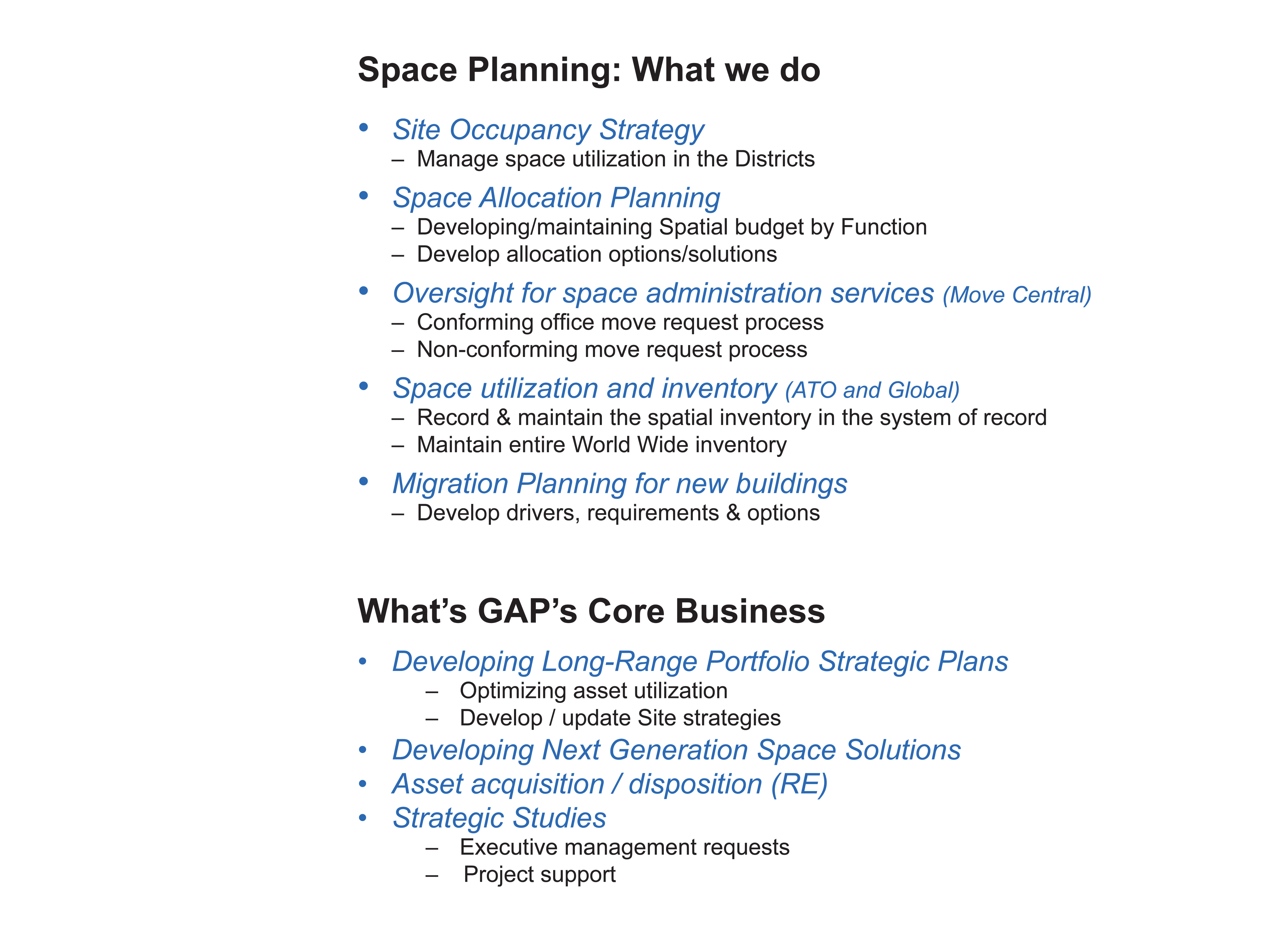 SPACE PLANNING | architecture