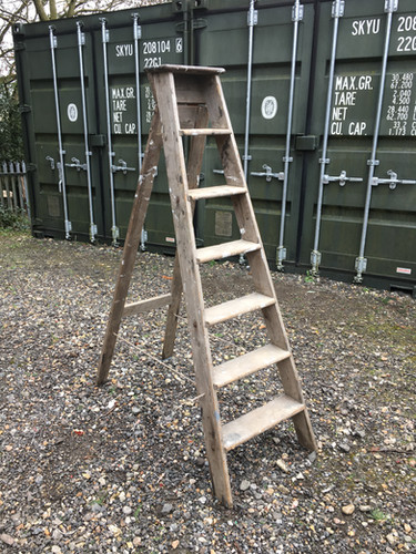 Tall Vintage Wooden Ladders | Stone & Crow