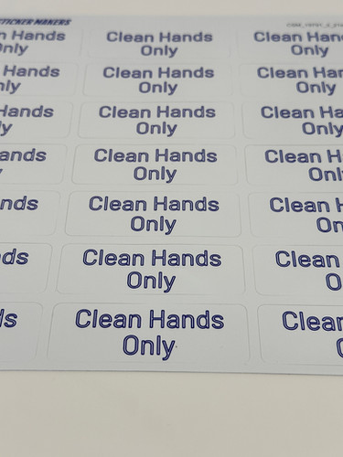 Clean Hands Only label | Levelupip