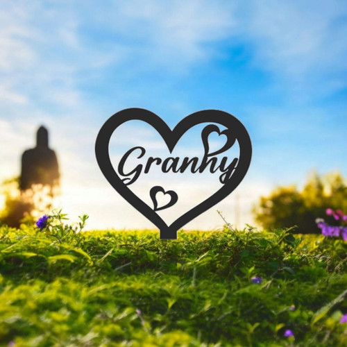 Granny Heart-Shaped Memorial Grave and Garden Spike – A Loving Tribute ...