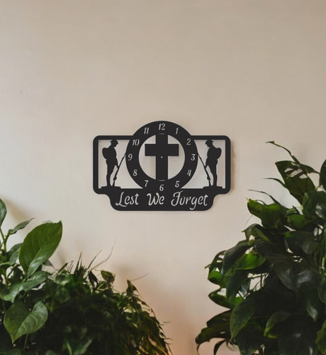 Lest We Forget Memorial Wall Clock – Military Remembrance Timepiece ...