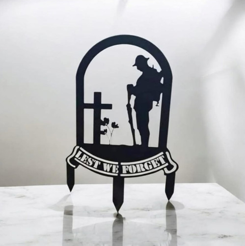 Lest We Forget Soldier Grave & Garden Memorial Spike – Battlefield ...