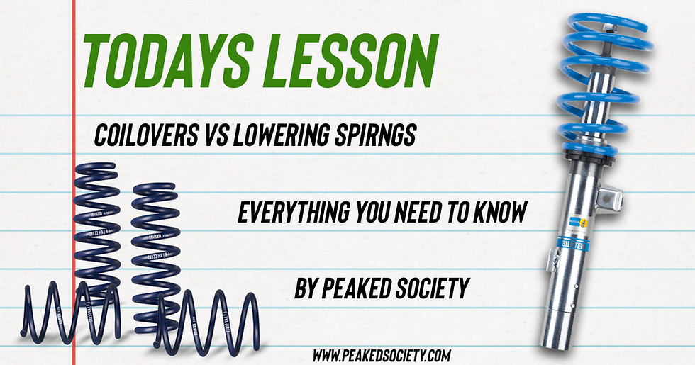 Coilovers vs Lowering Springs: What's Better for Your Car?
