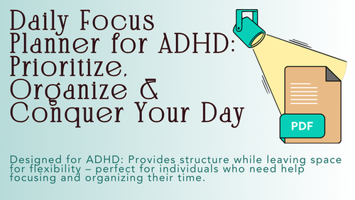 TO DO List Daily Planner for ADHD: Prioritize, Organize & Conquer Your ...