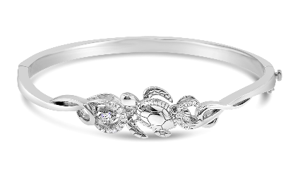 Enchanted 'Sea Turtle' Cara Mia Simulated Diamond Bangle | Cara Mia USA