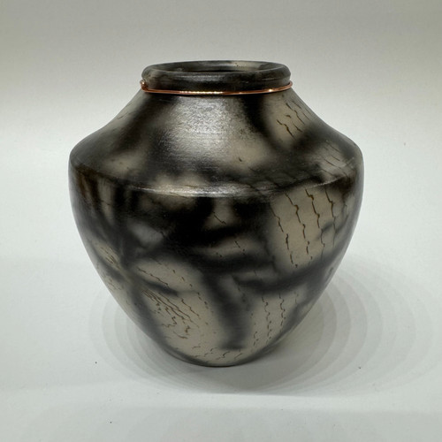Saggar Raku Vessel 5” x 5” | vicentegarciaart