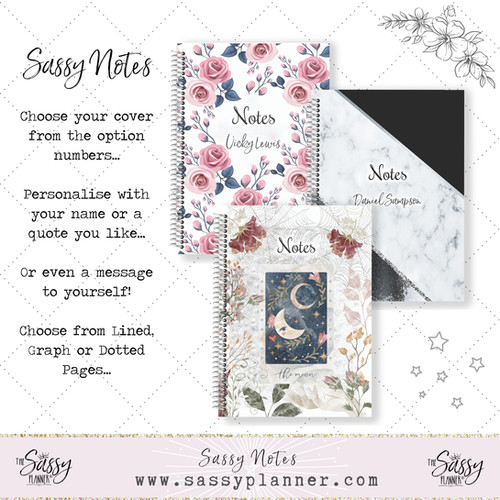 Sassy Notes - Personalised Notebook | The Sassy Planner