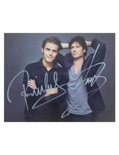 10x8 Vampire Diaries Print Signed by Paul Wesley and Ian Somerhalder ...