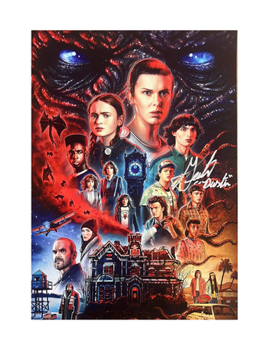 12x16" Stranger Things Poster signed by Gaten Matarazzo | Action Force Toys