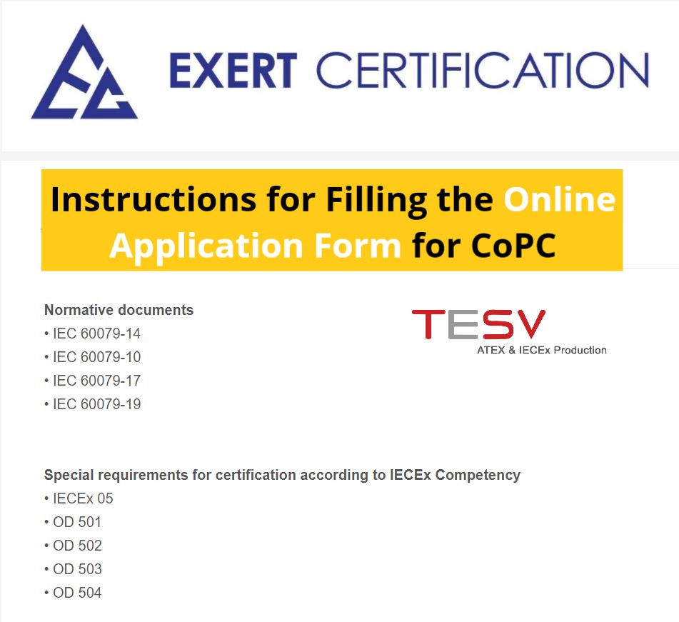 Instructions for Filling the Online Application Form for CoPC