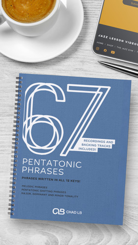 Physical Book: (Treble Clef) 67 Pentatonic Phrases | Jazz Lesson Videos