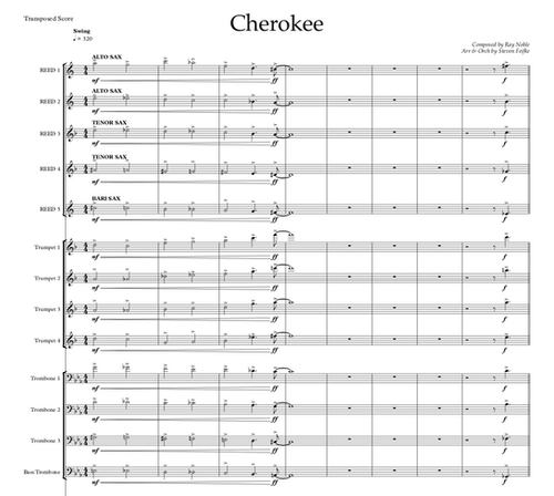 Cherokee - Chad LB Virtual Big Band Arrangement | chadlefkowitz-brown