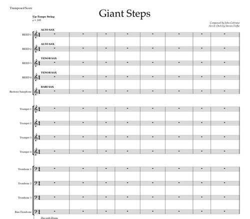 Giant Steps - Chad LB Virtual Big Band Arrangement | chadlefkowitz-brown