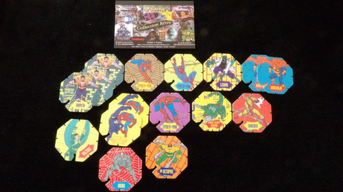 Pogs, Aventure Spider-Man, Spider BN, 1996 | JeffCollectionRétro