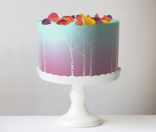 Enchanted forest icing sheet, Frozen inspired cake wrap! | Sugar Fables UK