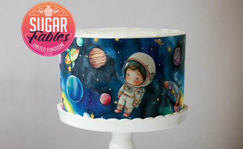 Astronaut Space Cake Wraps, icing sheets, edible icing.Space, Planets ...